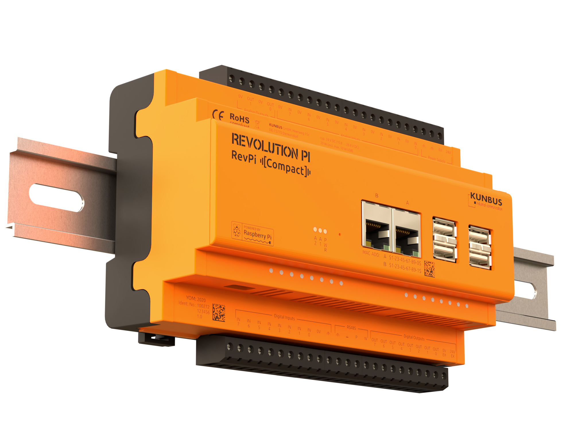 Kunbus Revolution Pi RevPi Compact PR100272 | alvasys automation ag Kunbus Revolution Pi RevPi Compact PR100272 | alvasys automation ag